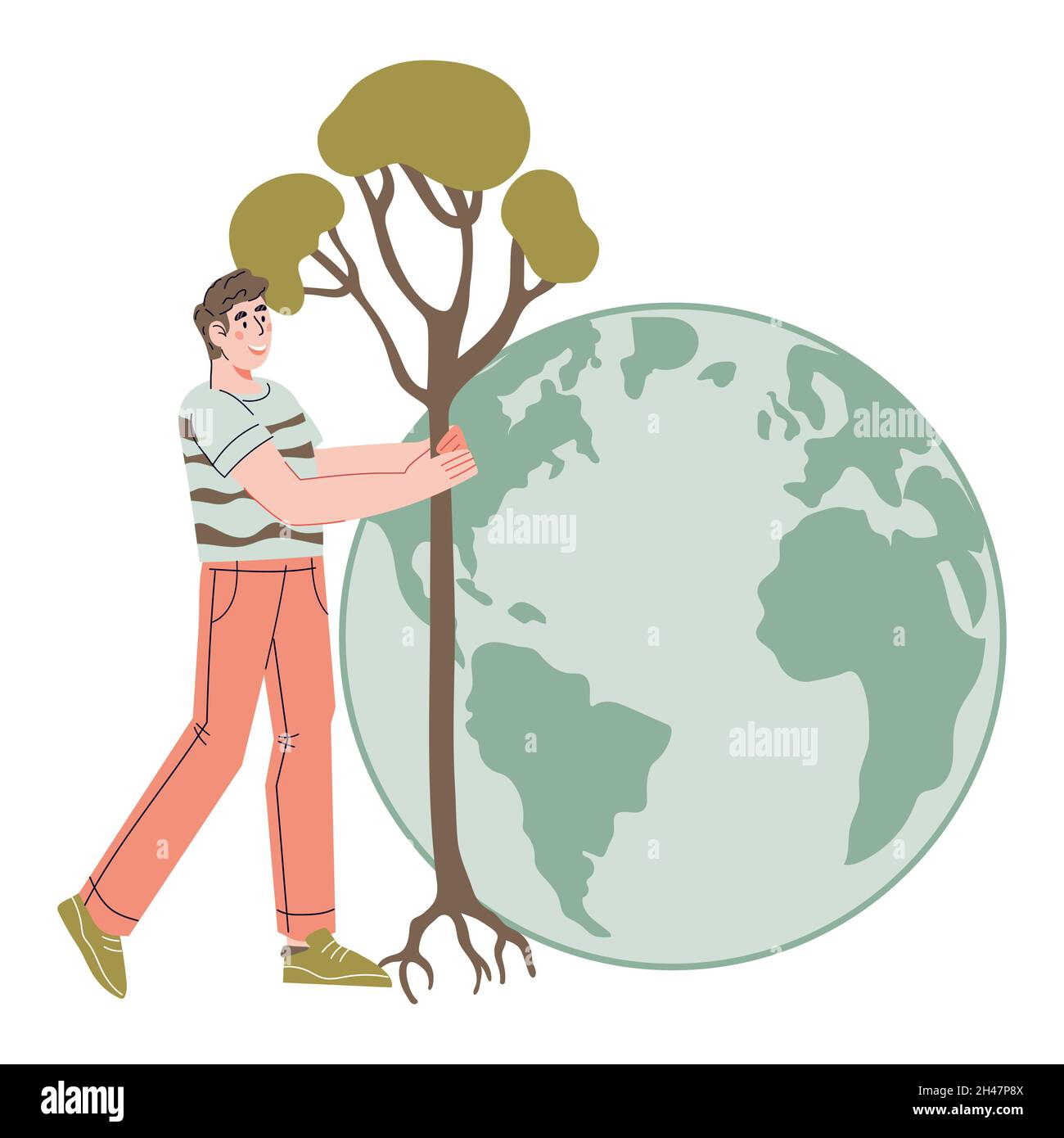 Green planet and Environment conservation, ecology concept with ...