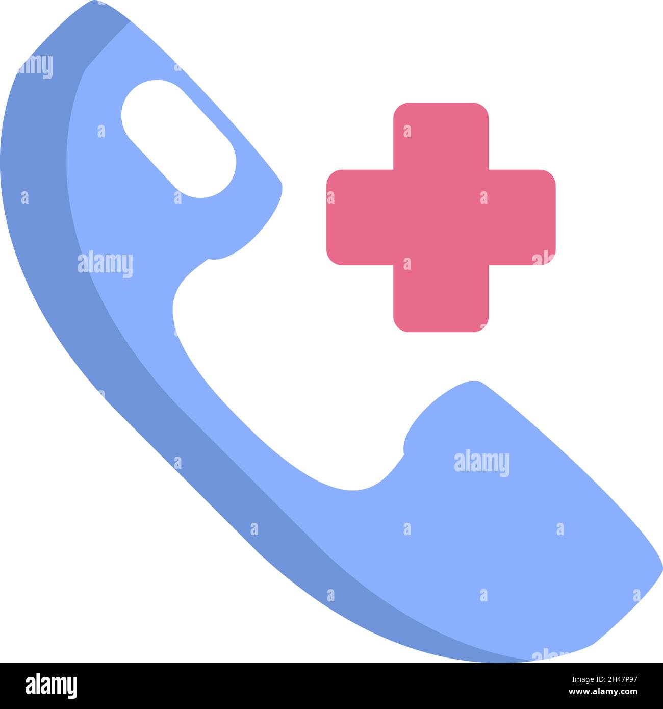 Medical call, illustration, vector, on a white background Stock Vector ...