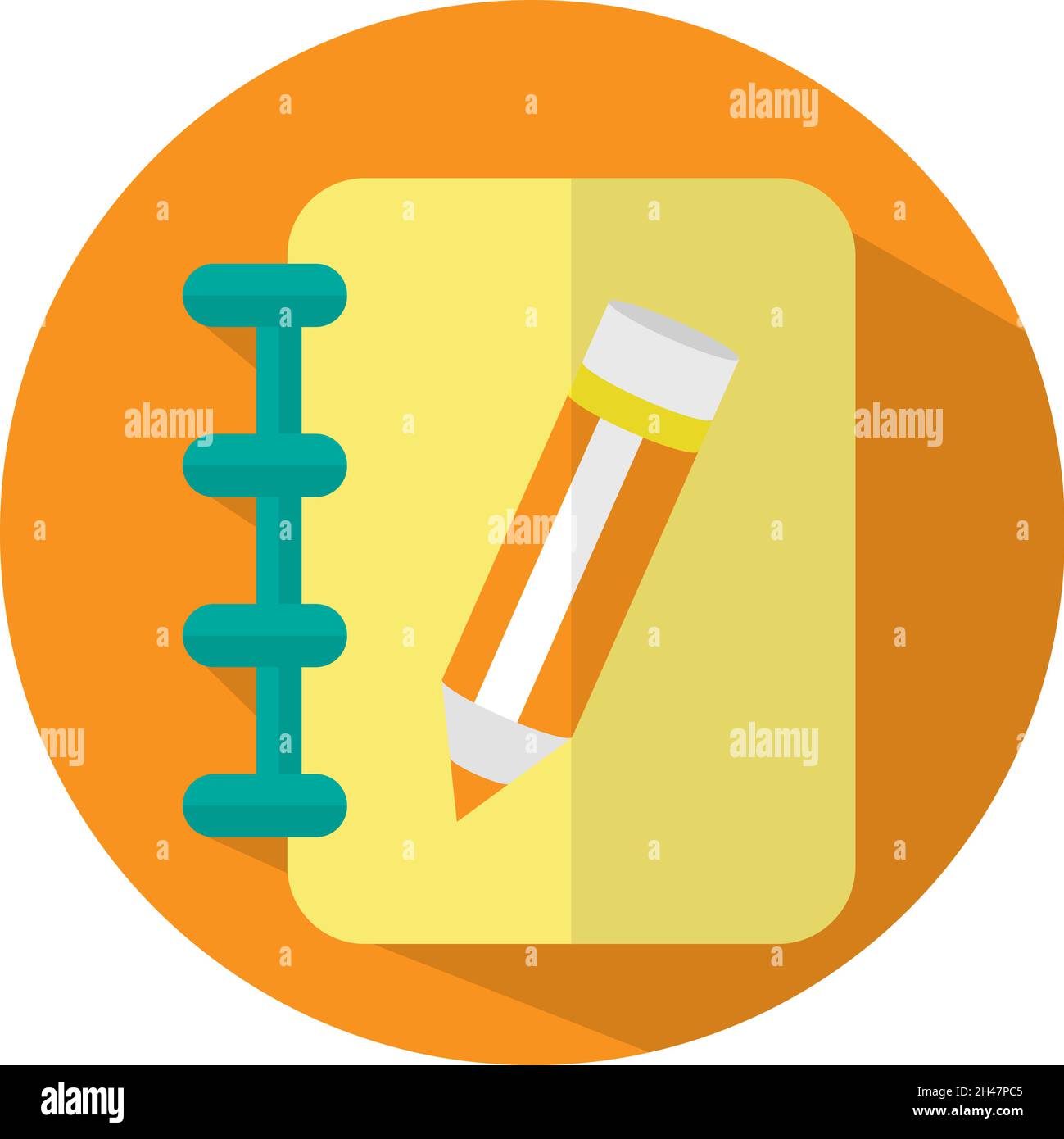 Yellow notes, illustration, vector, on a white background Stock Vector ...