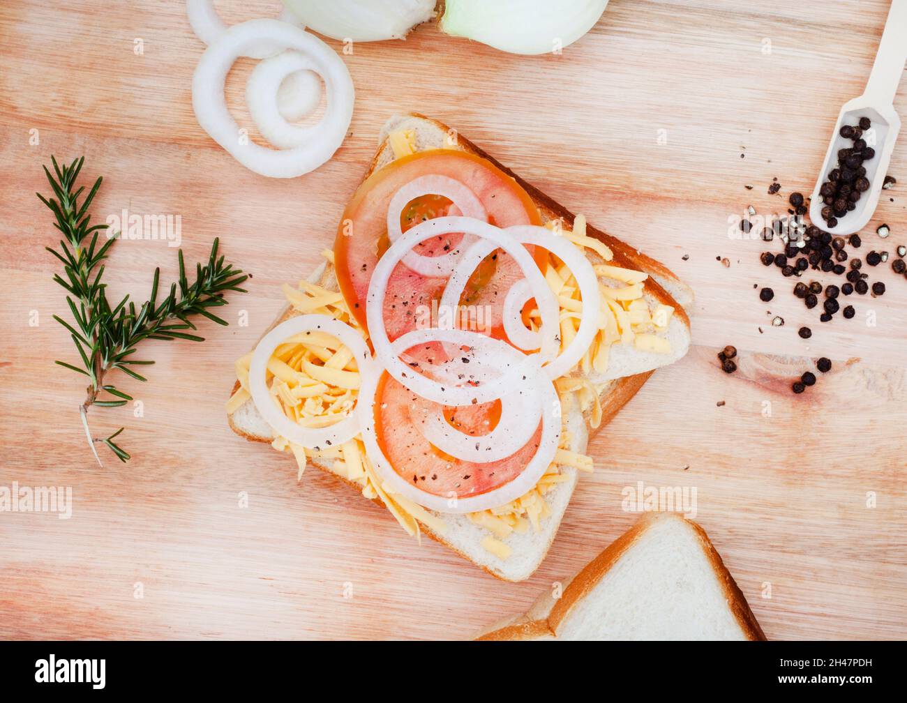 Traditional South African braai Bread with cheese, onion and tomato ...