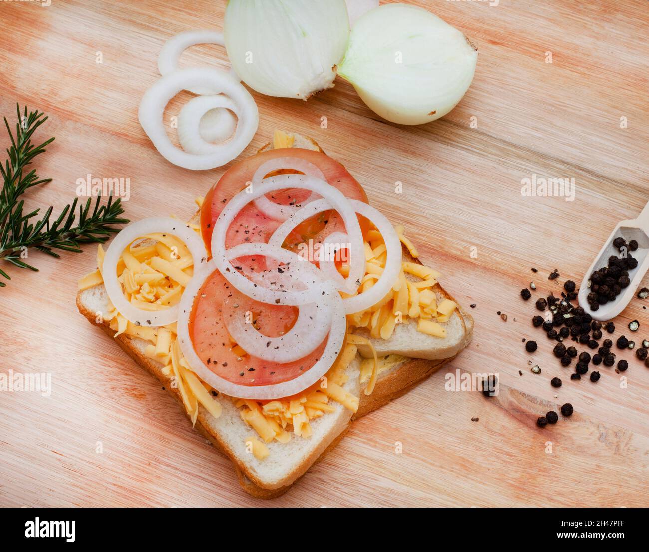 Traditional South African braai Bread with cheese, onion and tomato ...