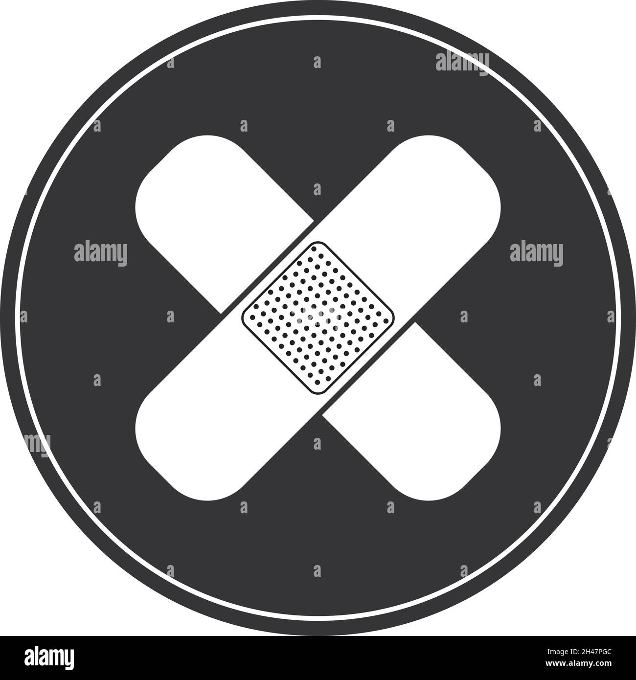 Medical plaster or bandage vector icon sign. Safety signs and symbols ...