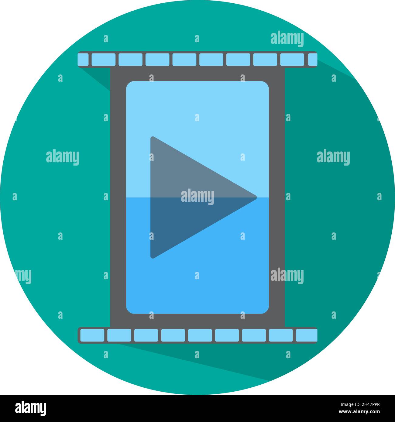 Mobile videos, illustration, vector, on a white background Stock Vector ...