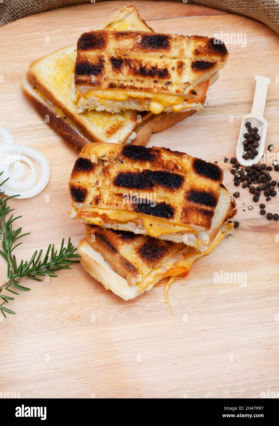 Traditional South African braai Bread with cheese, onion and tomato ...
