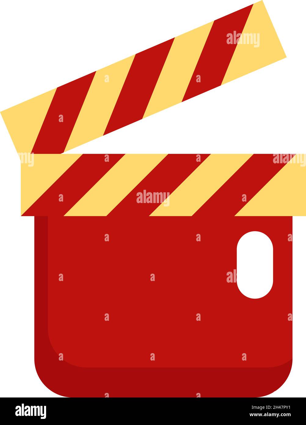 Movie clapper board, illustration, vector, on a white background Stock ...