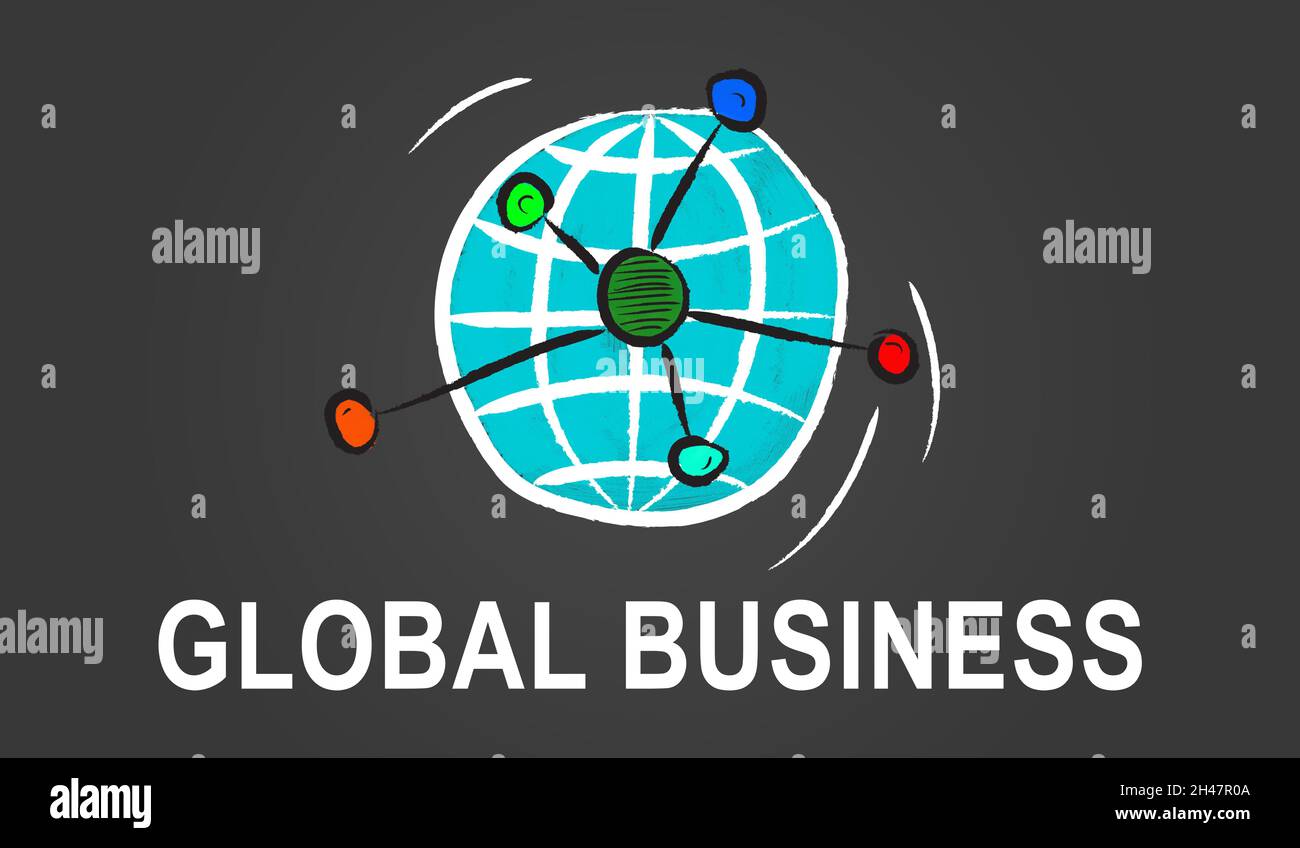 Illustration of a global business concept Stock Photo - Alamy