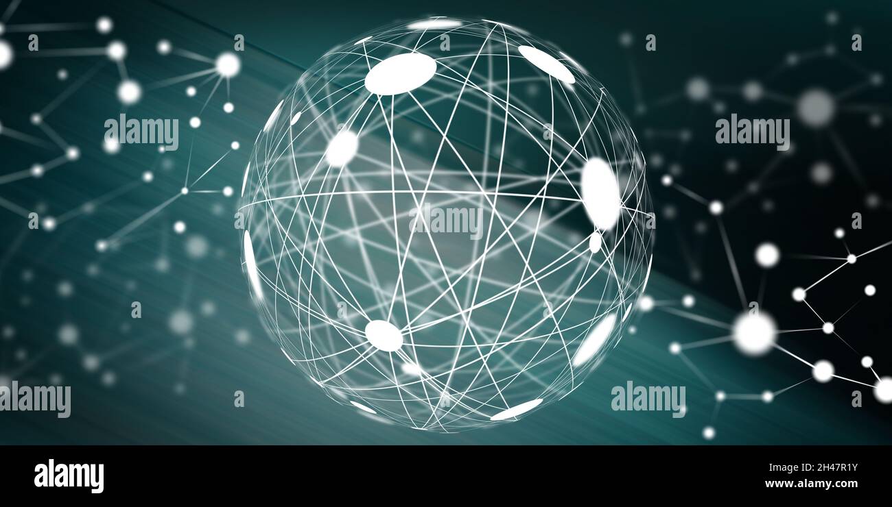 Illustration of a global connection concept Stock Photo - Alamy