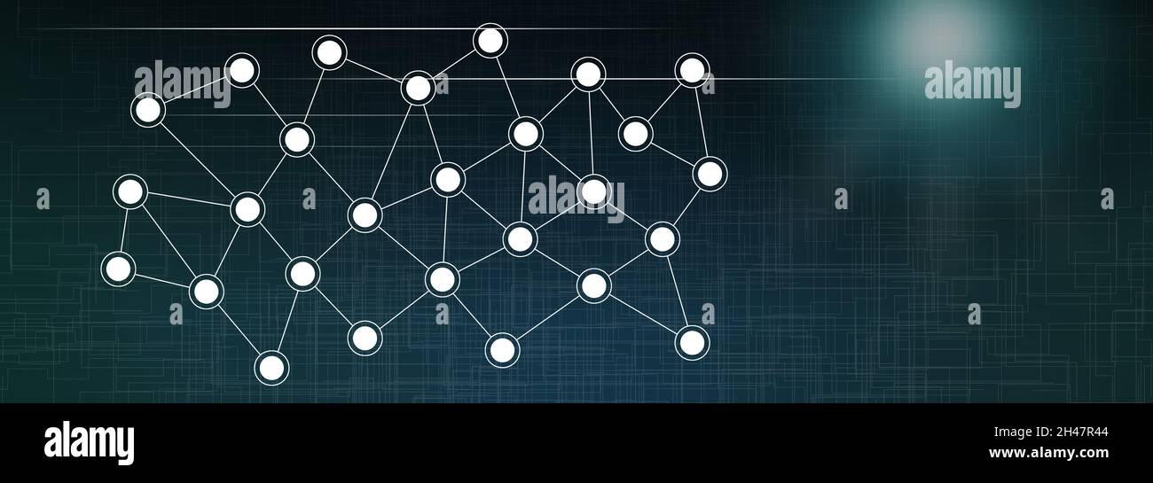 Illustration of a virtual network concept Stock Photo - Alamy