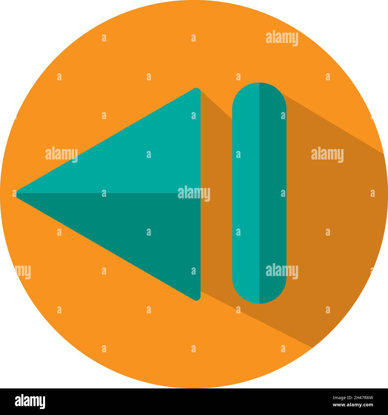 Video reverse, illustration, vector, on a white background Stock Vector ...