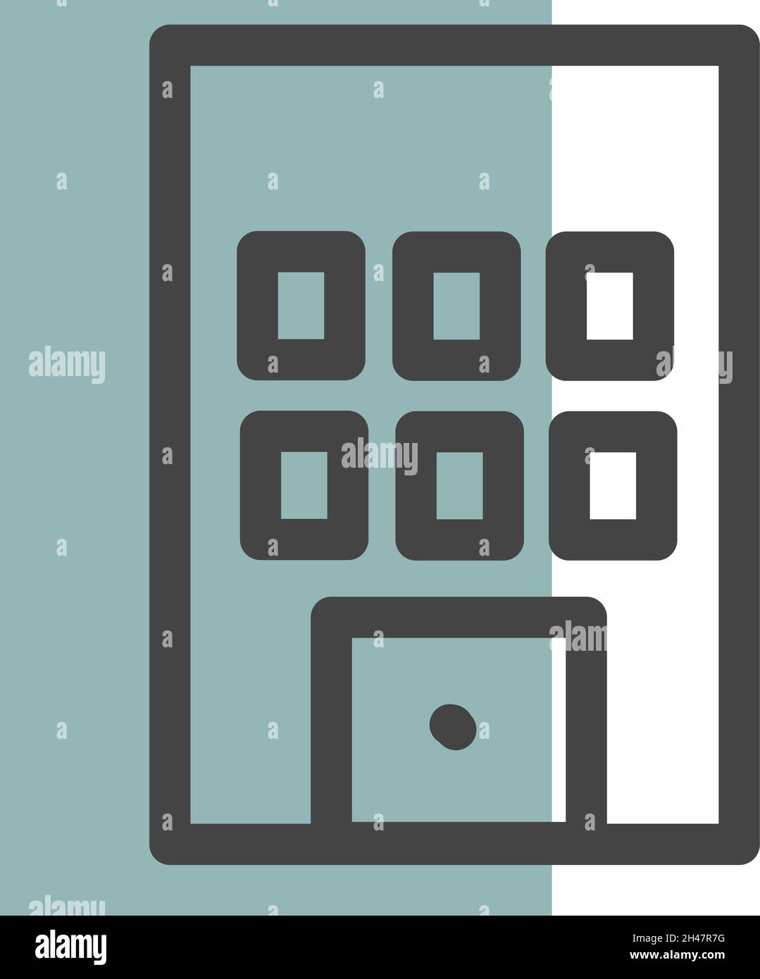 Apartment building, illustration, vector, on a white background Stock ...
