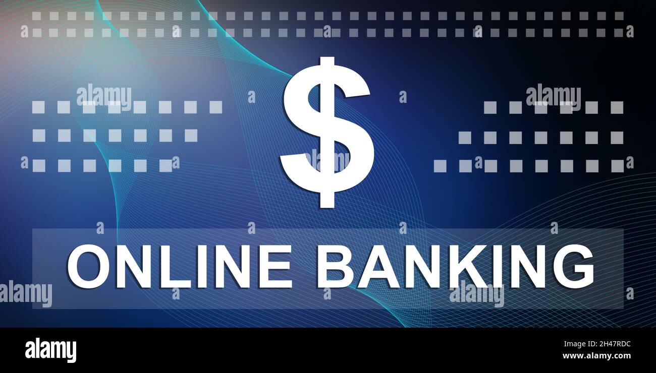 Illustration of an online banking concept Stock Photo - Alamy