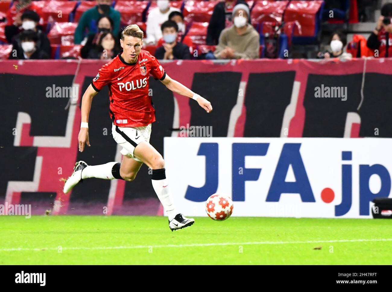 Osaka, Japan. 27th Oct, 2021. Kasper Junker (Reds) Football/Soccer ...