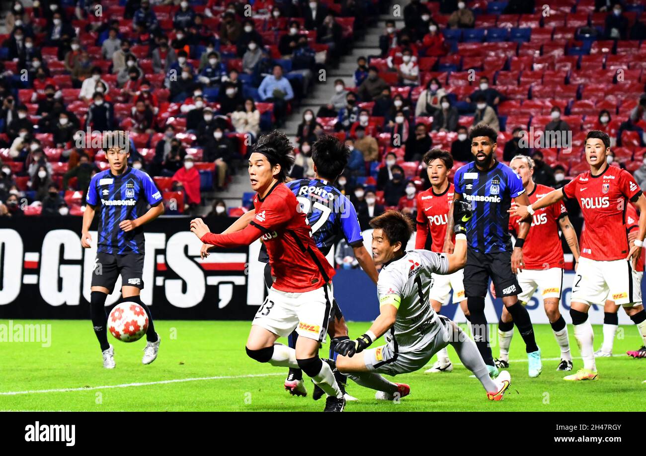 Osaka, Japan. 27th Oct, 2021. Two team group Football/Soccer : The ...