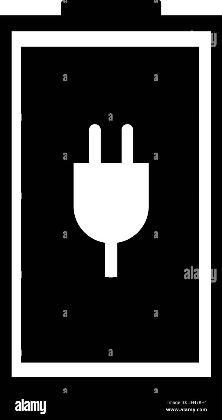 Lithium battery with plug icon vector illustration Stock Vector Image ...