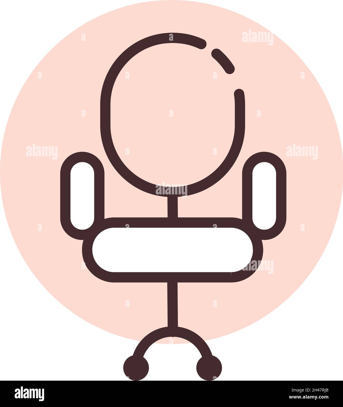 Office chair, illustration, vector, on a white background Stock Vector ...