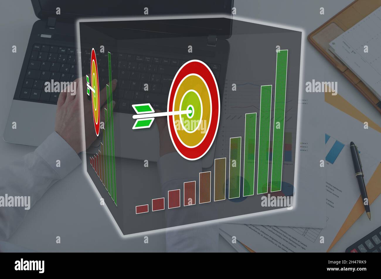 Target profit growth chart 3d hi-res stock photography and images - Alamy