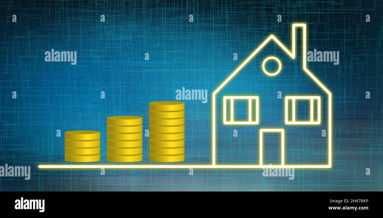 Illustration of a real estate investment concept Stock Photo - Alamy