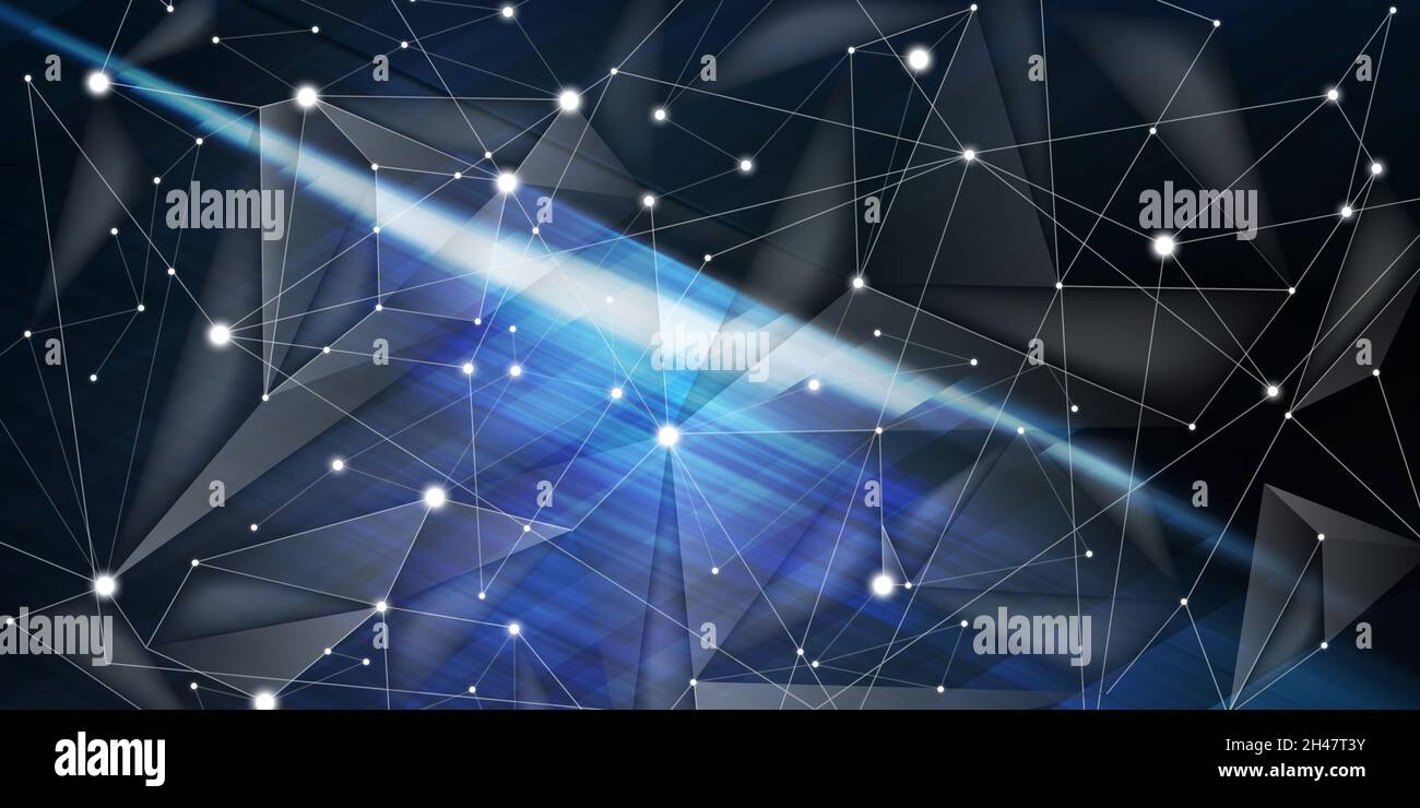 Illustration of a virtual network concept Stock Photo - Alamy