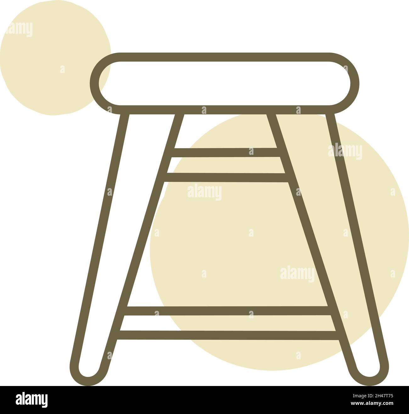 Kitchen stool, illustration, vector, on a white background Stock Vector ...