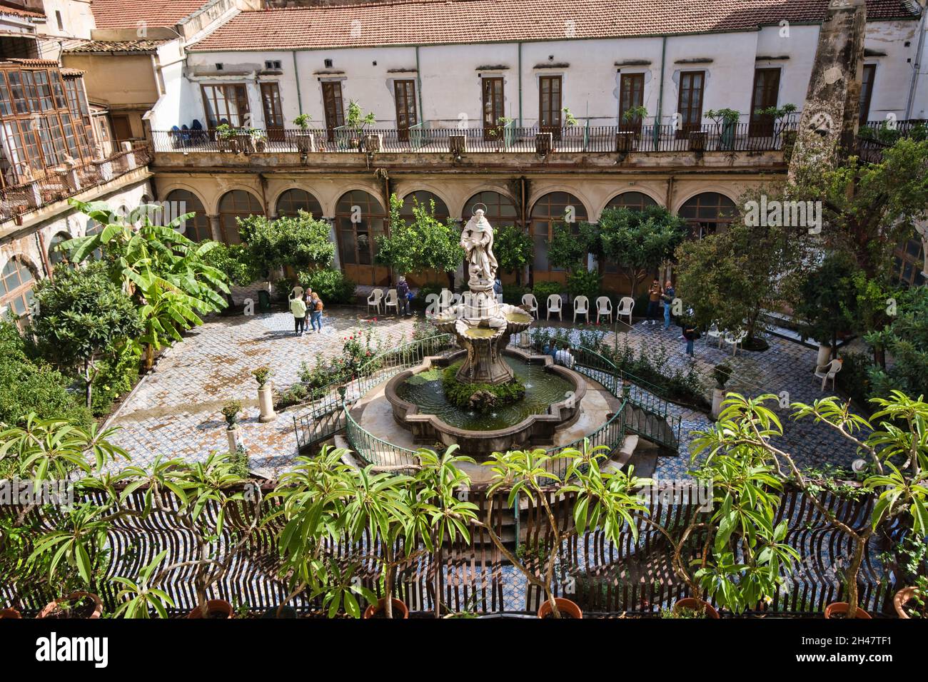 View of the cloister of the monastery attached to the Santa Caterina ...