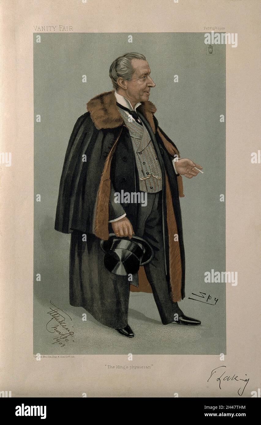 Sir Francis Laking. Colour lithograph by Sir L. Ward [Spy], 1903 Stock ...