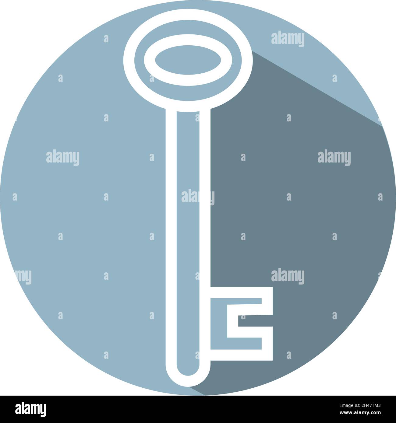 Old key, illustration, vector, on a white background Stock Vector Image ...