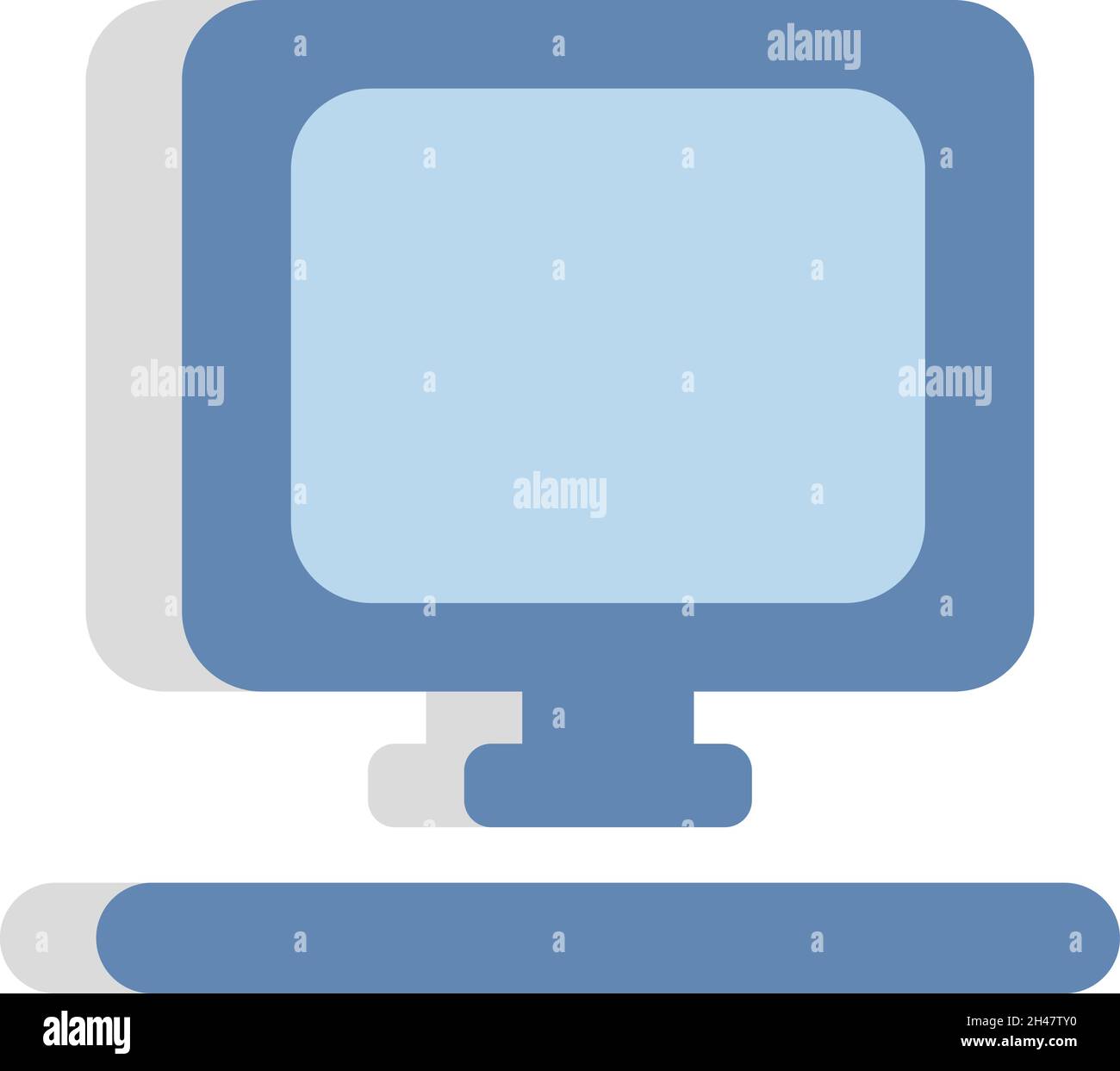Business computer, illustration, vector, on a white background Stock ...