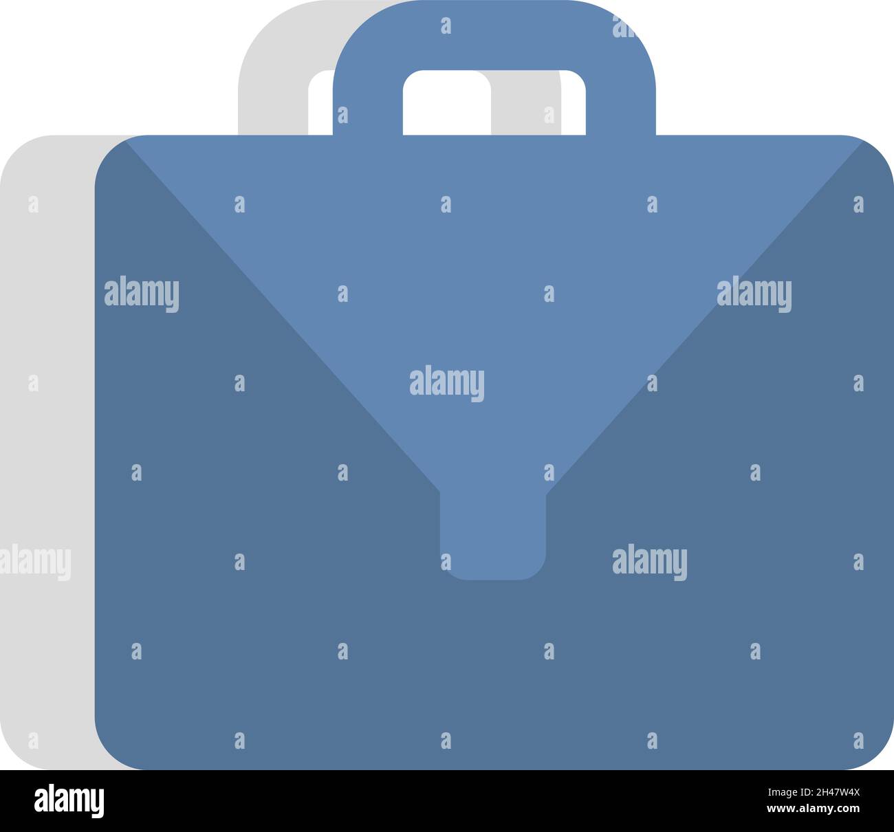 Blue business bag, illustration, vector, on a white background Stock ...