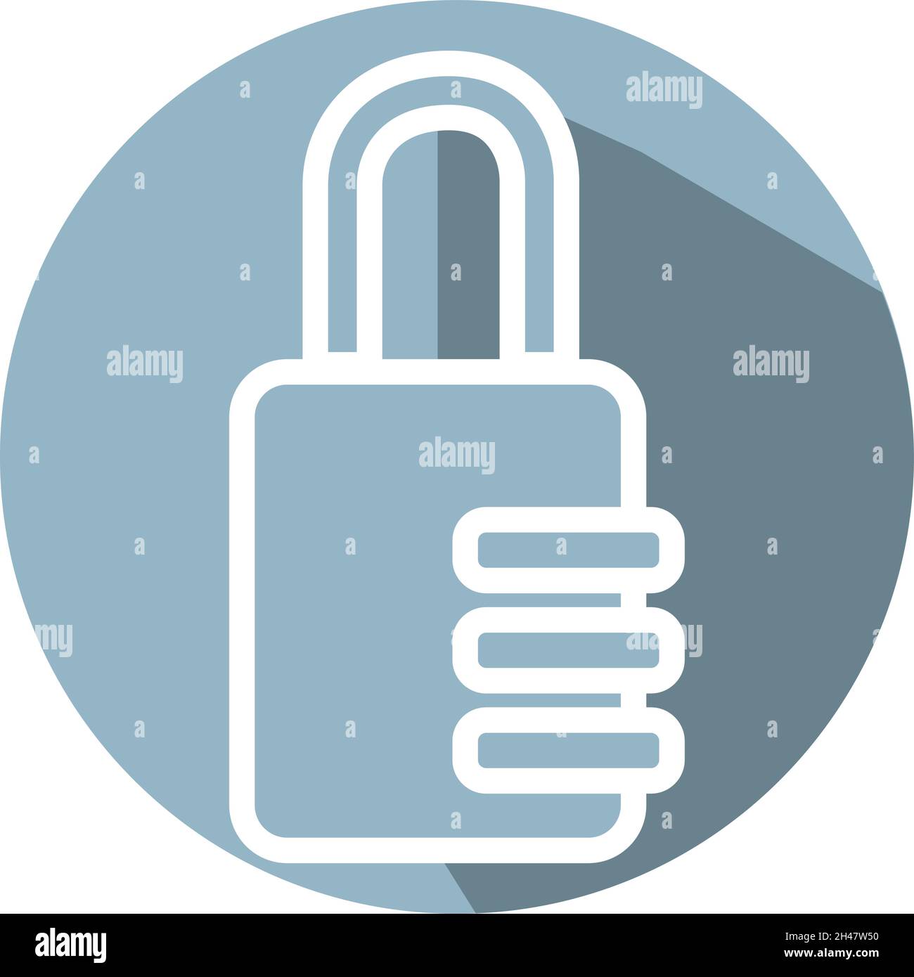 Number lock, illustration, vector, on a white background Stock Vector ...