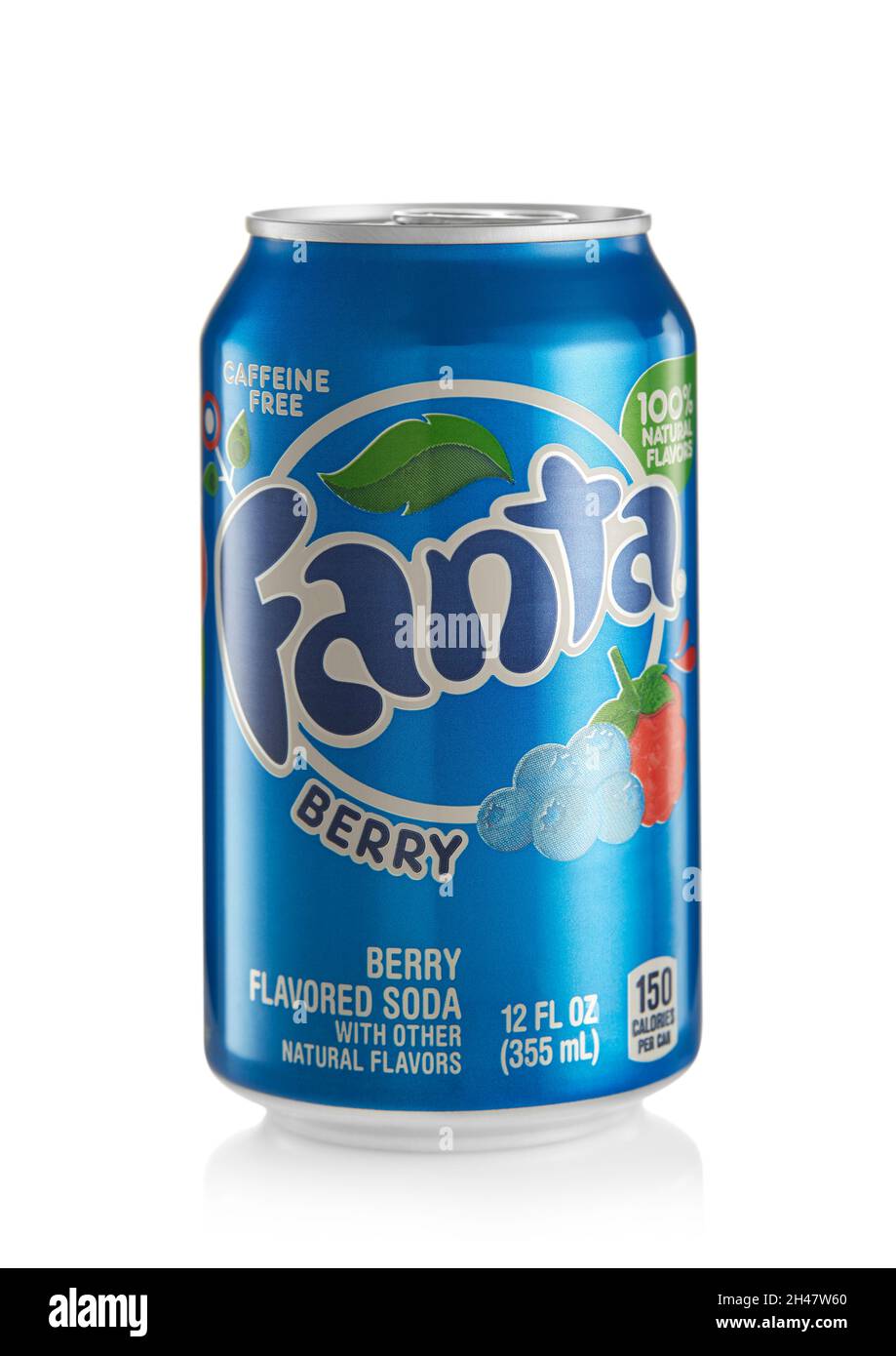 LONDON,UK - OCTOBER 21, 2021 : Aluminium can of Fanta Berry Flavored ...