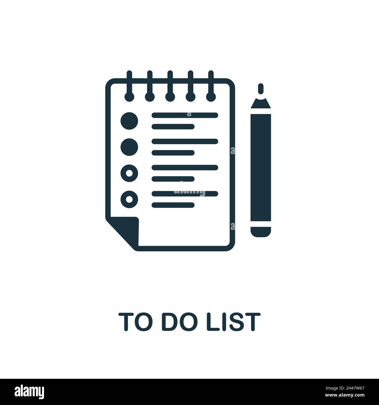 To Do List icon. Monochrome sign from project development collection ...
