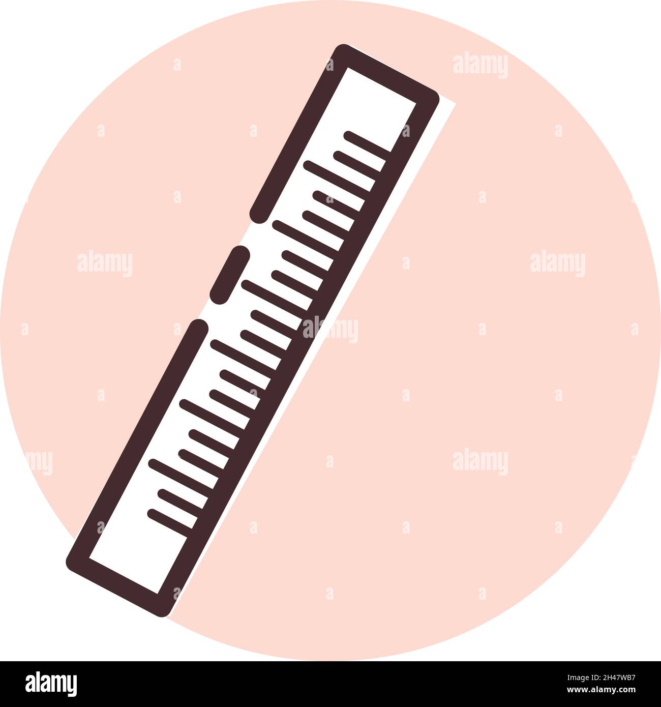 Small ruler, illustration, vector, on a white background Stock Vector ...