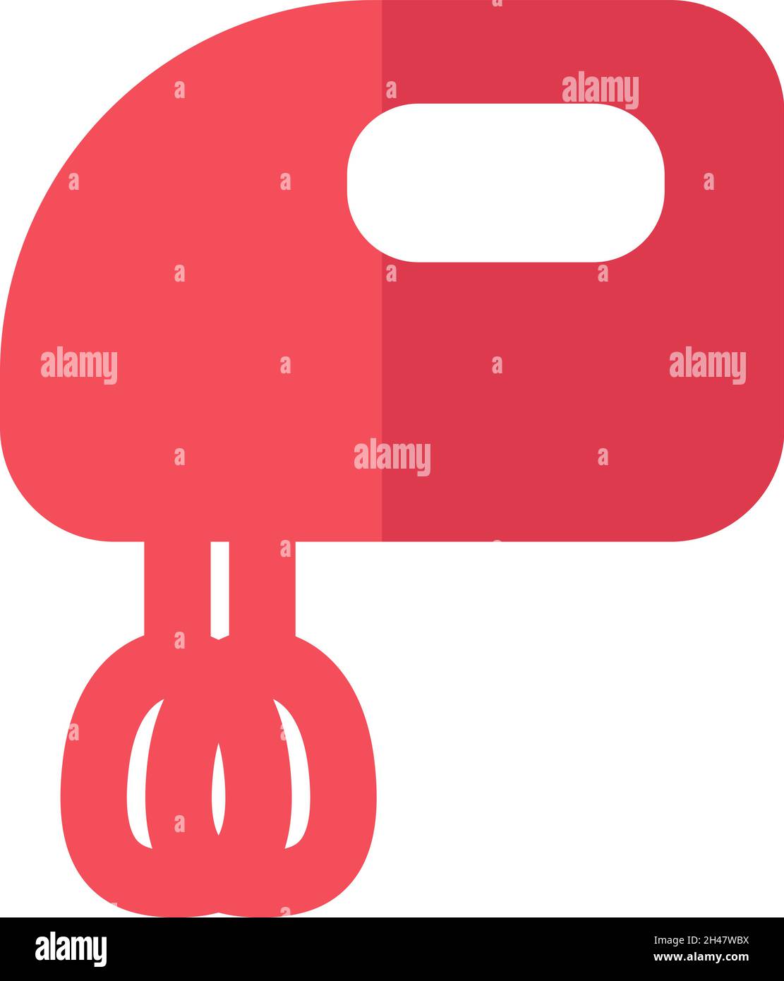 Pink electric hand mixer, illustration, vector, on a white background ...