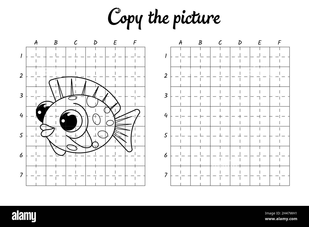 Printable fish coloring pages hi-res stock photography and images - Alamy