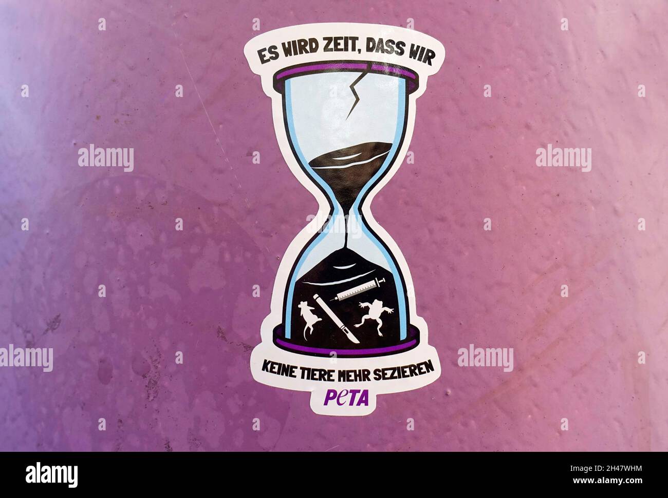 Peta, sticker in Berlin Stock Photo - Alamy