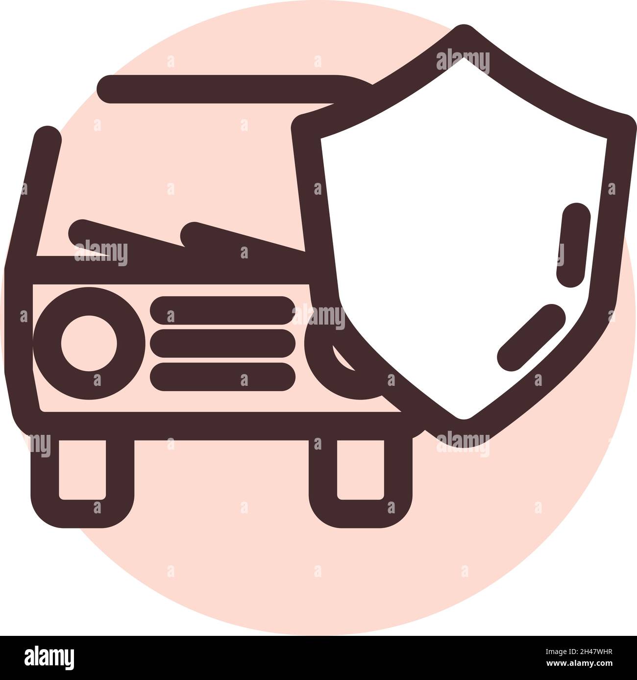 Car protection, illustration, vector, on a white background Stock ...