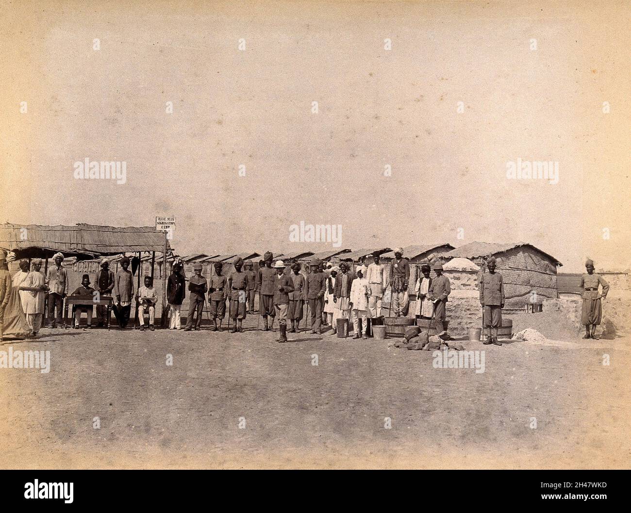The Machi Meani camp, operated by the Karachi Plague Committee, India ...