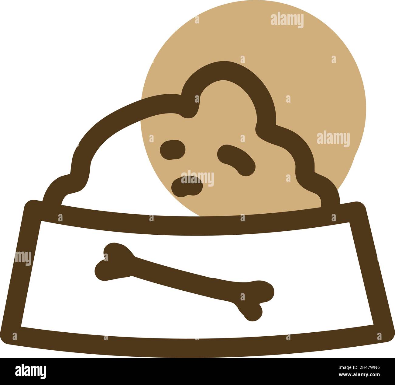 Dog food, illustration, vector, on a white background Stock Vector ...