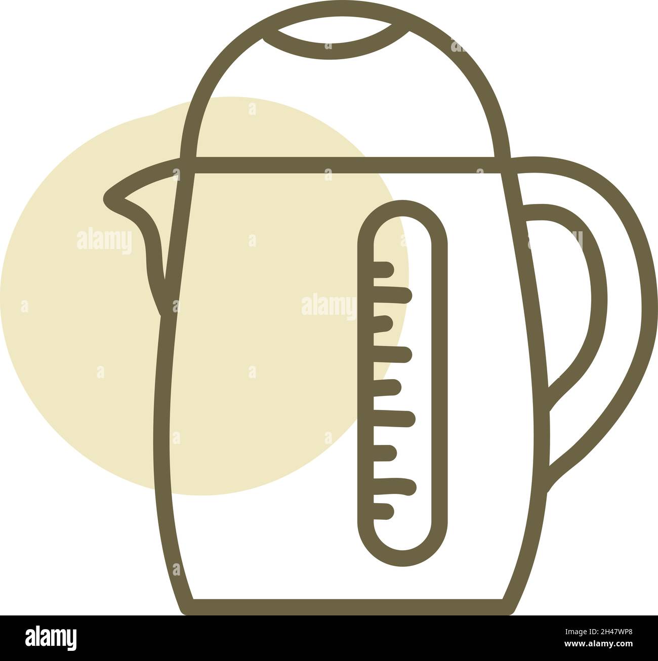 White background sketch kettle Cut Out Stock Images & Pictures - Alamy