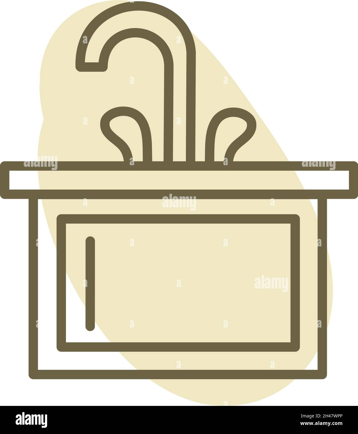 Kitchen sink, illustration, vector, on a white background Stock Vector ...