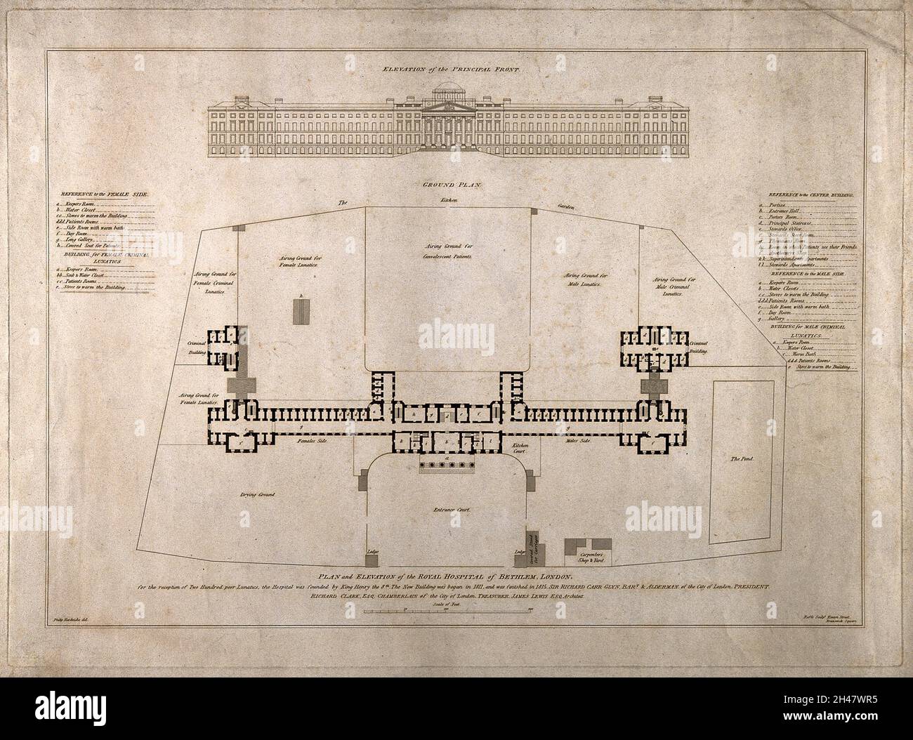 The Hospital of Bethlem [Bedlam], St. George's Fields, Lambeth: the ...