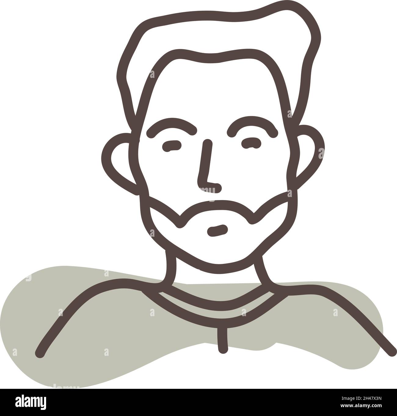 Bearded men illustration Cut Out Stock Images & Pictures - Alamy