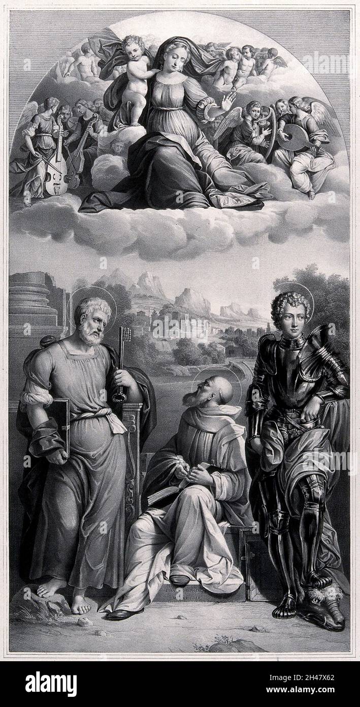 The Virgin and Child with Saint Peter, Saint Bruno and Saint George ...