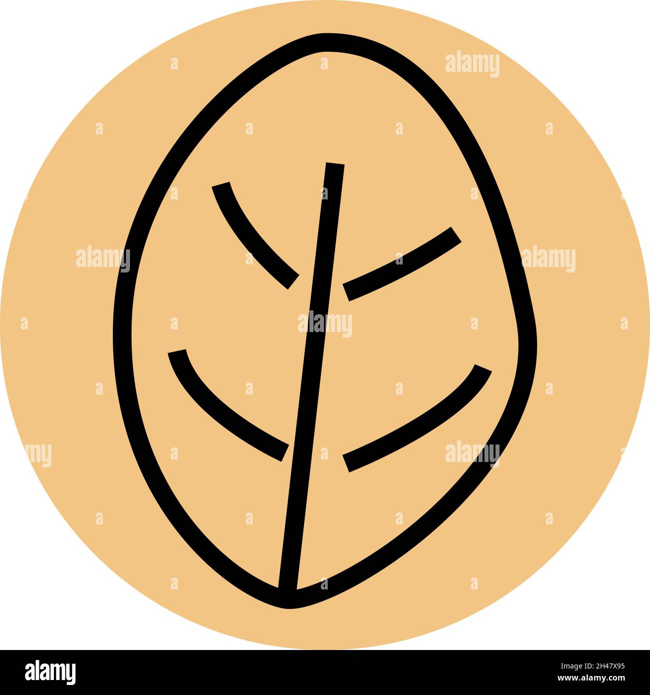 September orange leaf, illustration, vector, on a white background ...