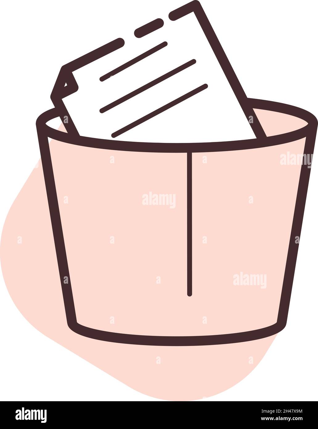 Office bin, illustration, vector, on a white background Stock Vector ...