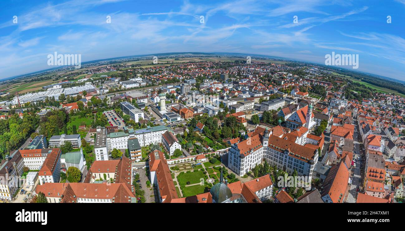 Aerial view to Dillingen on Danube in bavarian swabia Stock Photo - Alamy