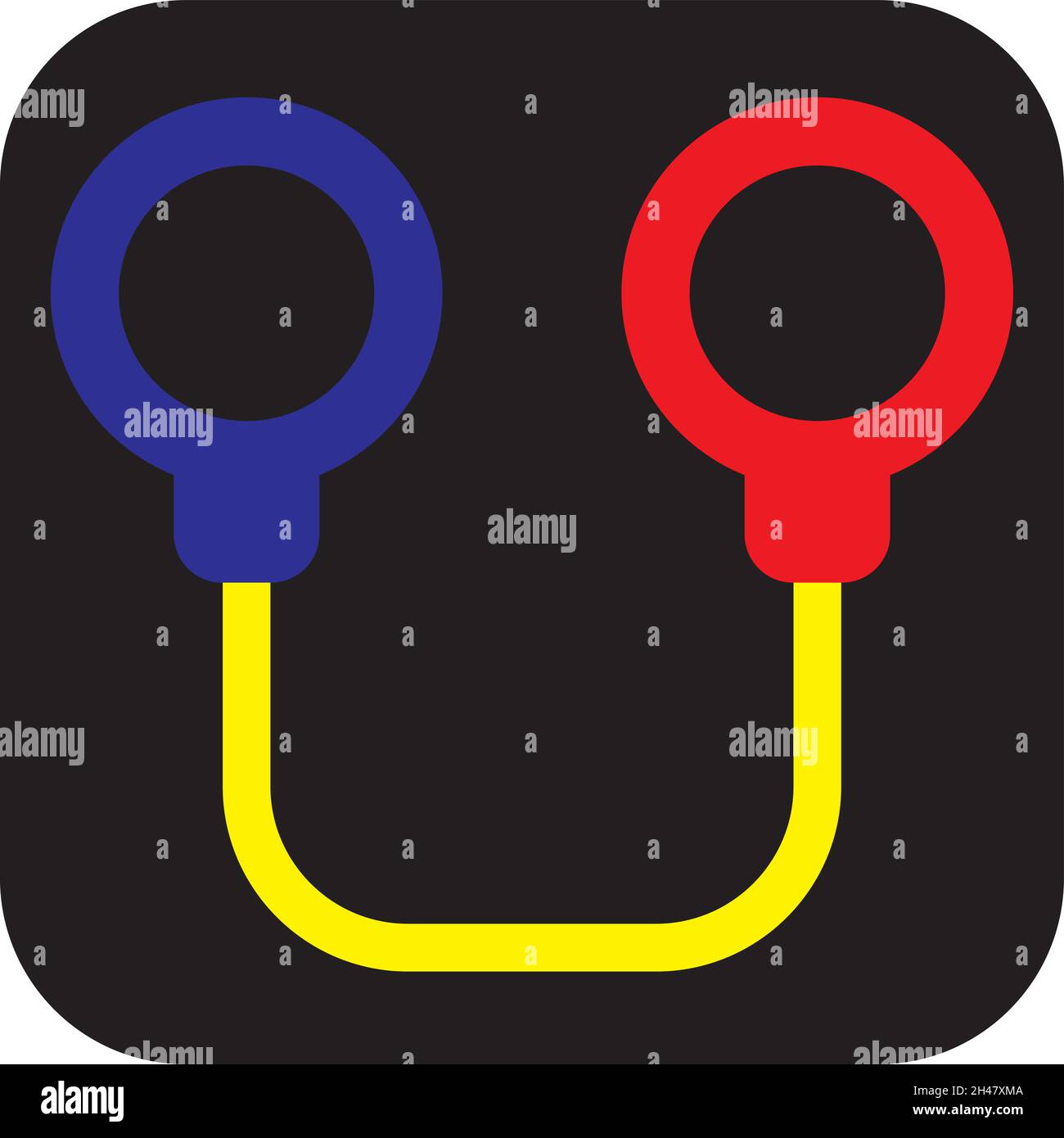 Police bracelet, illustration, vector, on a white background Stock ...