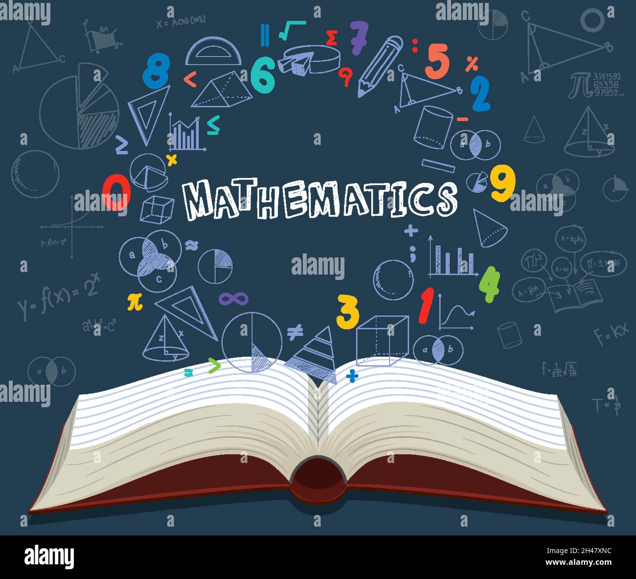 Doodle math formula with Mathematics font illustration Stock Vector ...