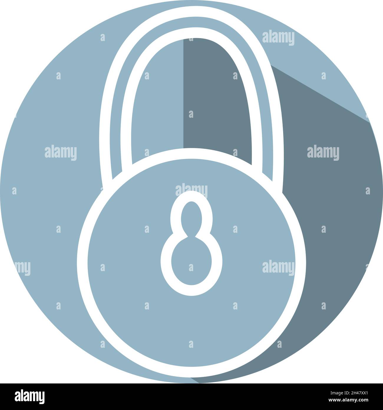 Simple lock, illustration, vector, on a white background Stock Vector ...