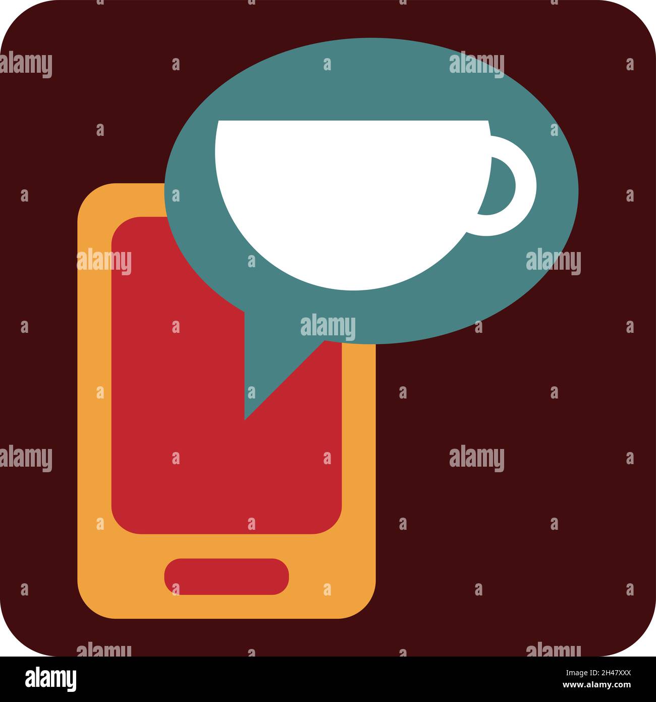 Order food on app Stock Vector Images - Alamy